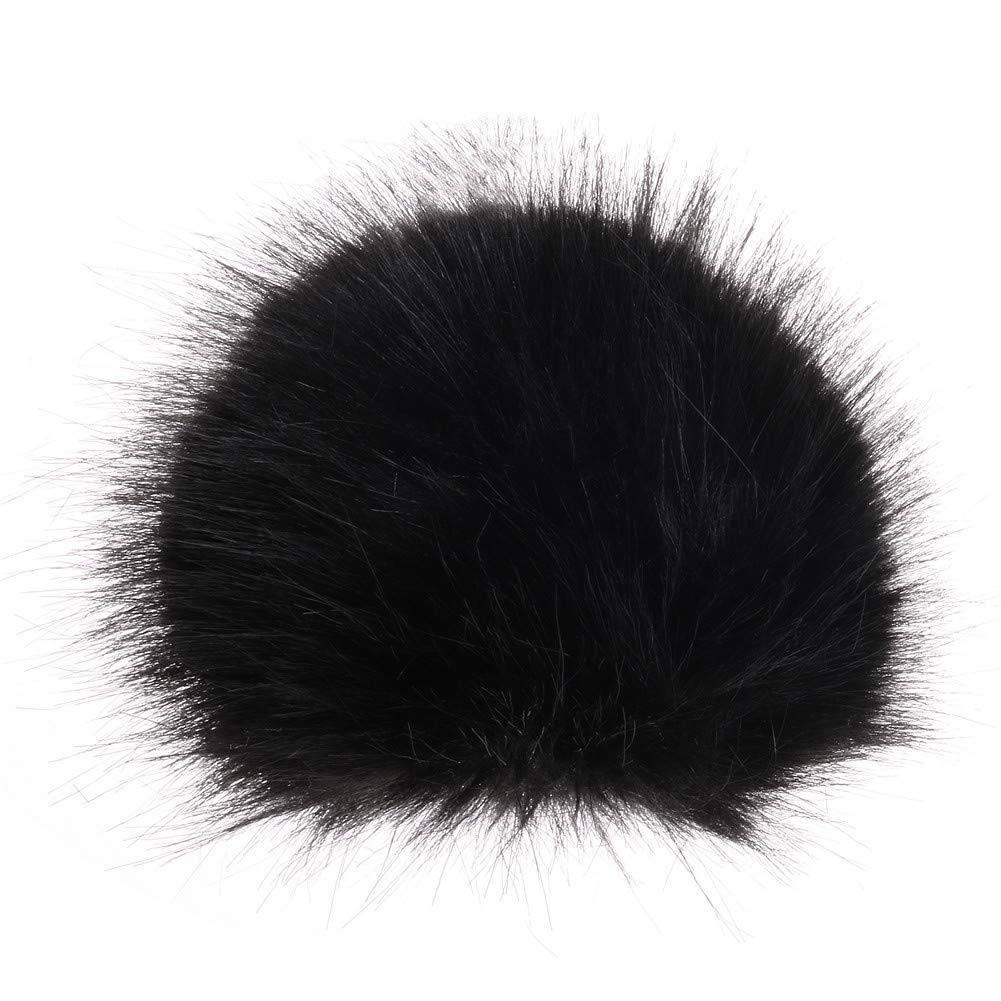 CRUOXIBB Women Knit Slouchy Beanie Hat with Faux Fur Pompom Buffalo Plaid Cuff Winter Soft Warm Ski Cap