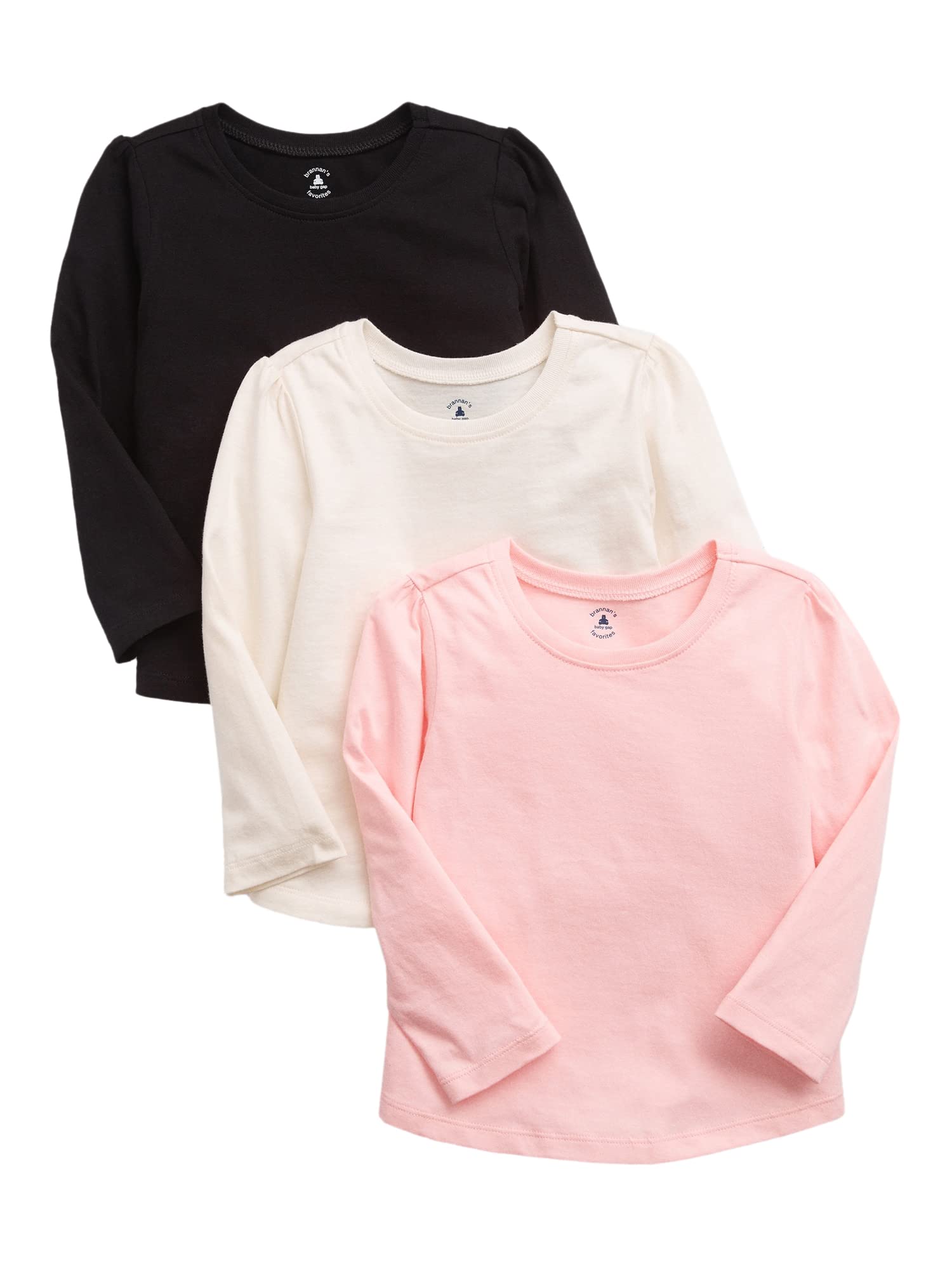 GAP Baby Girls Long Sleeve Tee Shirt, Ivory Frost, 5T US