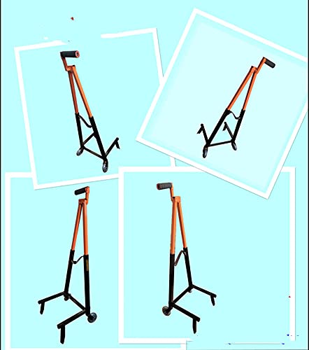 Folding Luggage Cart with 2 Wheels Lightweight Iron Collapsible Folding Hand Truck for Shopping Travel, Moving and Office Use Trolley (Black)
