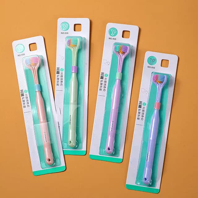 Green 3-Sided Triple Angle Toothhugger Training Toothbrush, Ultra Soft Bristles, Toddler and Autistic Oral Care for 1 Year and Up