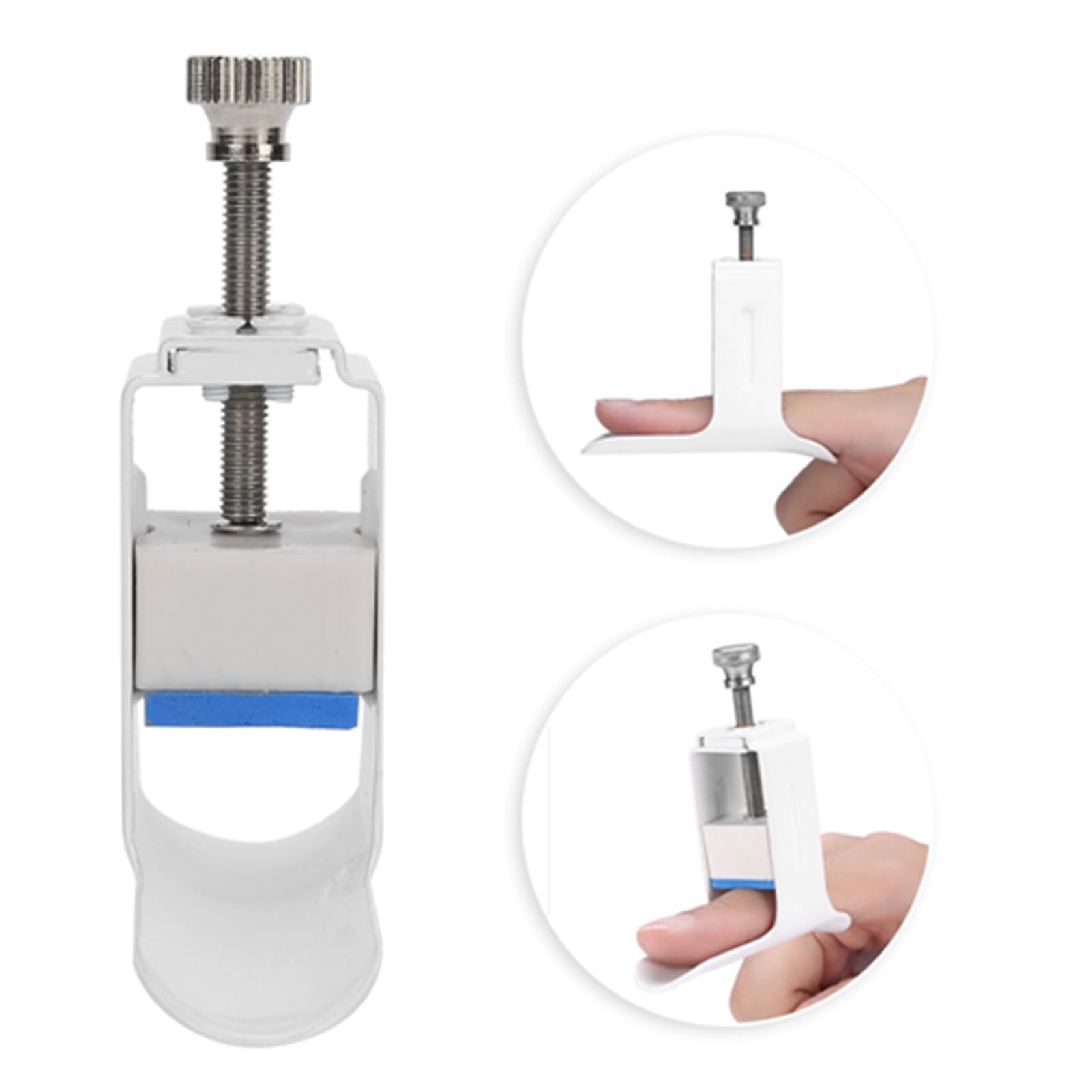 Dioche Finger Straightener Hand Injury Joint Support Brace, Finger Joint Straightener, Finger Rehabilitation Machine White Average