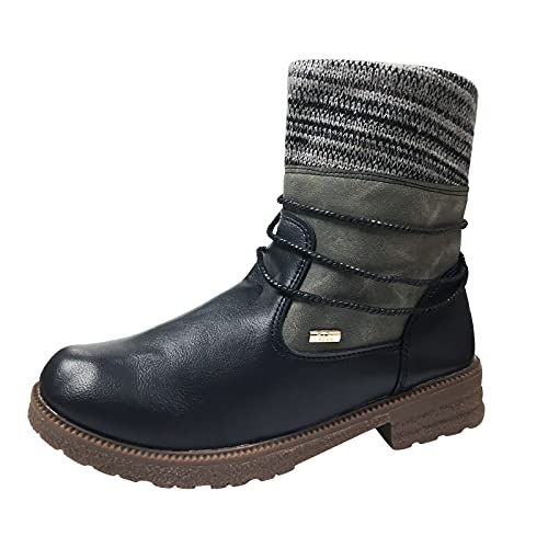 FASDNENDYS Ankle Boots The Boots Ancients Leather Women's Fahsion to Shoes Short Women's Boots for Horses Black