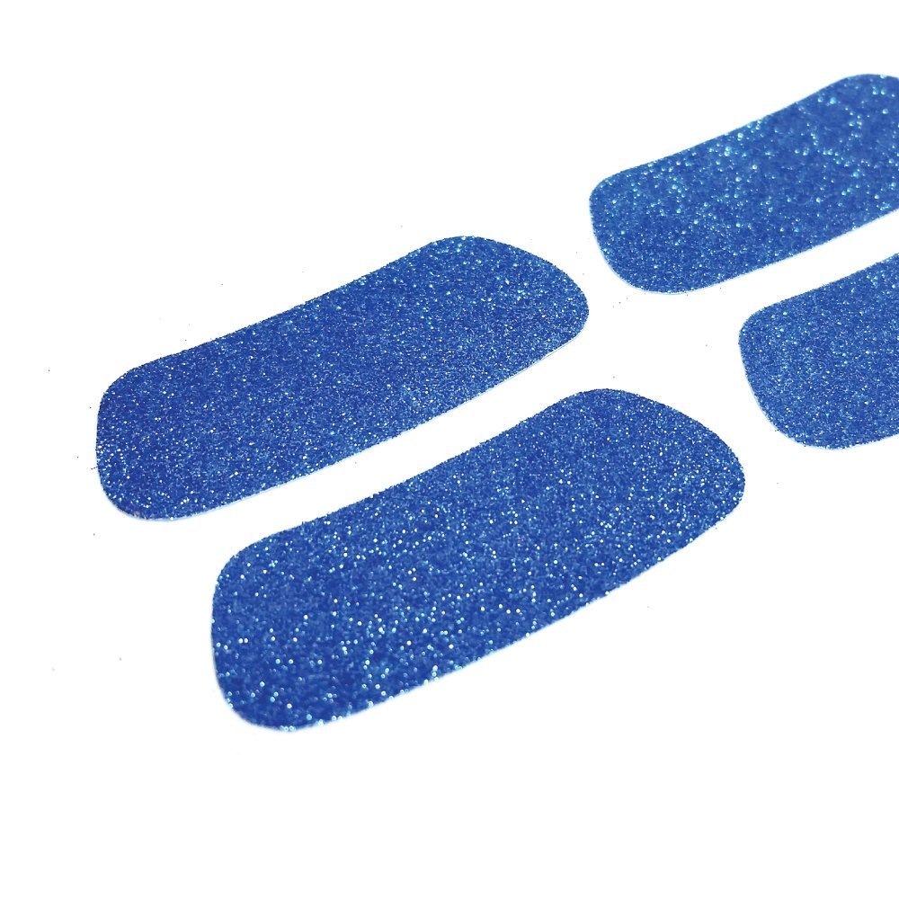 EyeBlack Under Eye Colorful Glitter Strips | Football, Baseball, Softball, Soccer | Great for Adults and Kids | Tailgating Fans, Sporting Events, Cheering Fans - 2 Pairs / 4 Strips - Blue