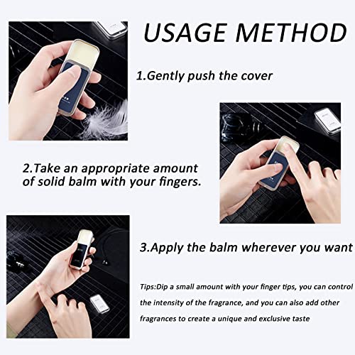 Grospe 4PCS Solid Balm Sets Solid Perfume Portable Pocket Balm Perfume Perfect for Travel Use Natural Fragrance Perfume for Men and Women