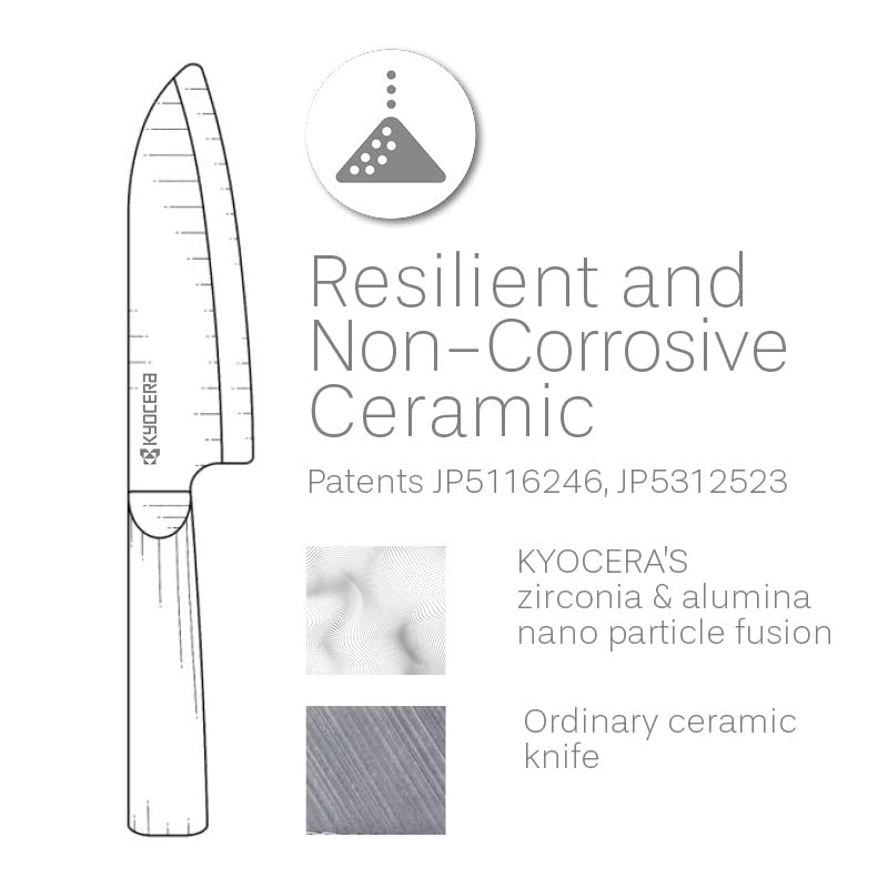 KYOCERA INNOVATIONwhite 3" Ceramic Paring Knife - White Z212 Blade with Non-Slip Black Handle