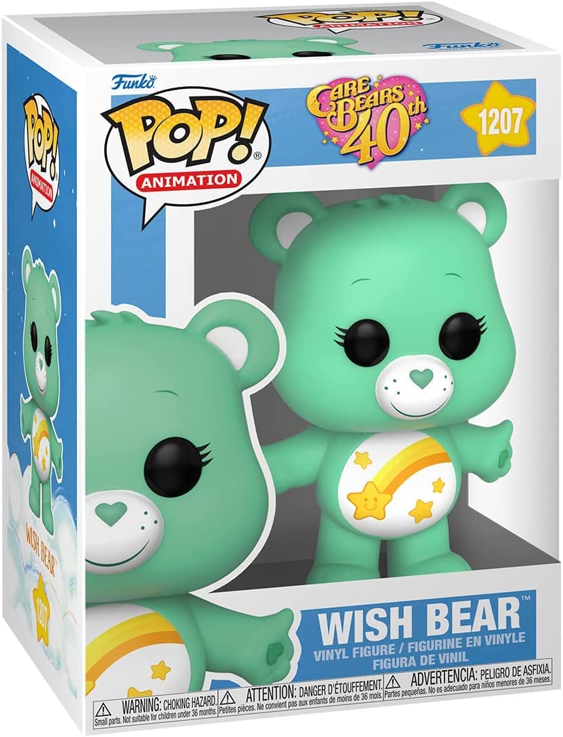 Funko POP! Animation: Care Bears 40th Anniversary - Wish Bear Common Bundled with a Byron's Attic Pop Protector