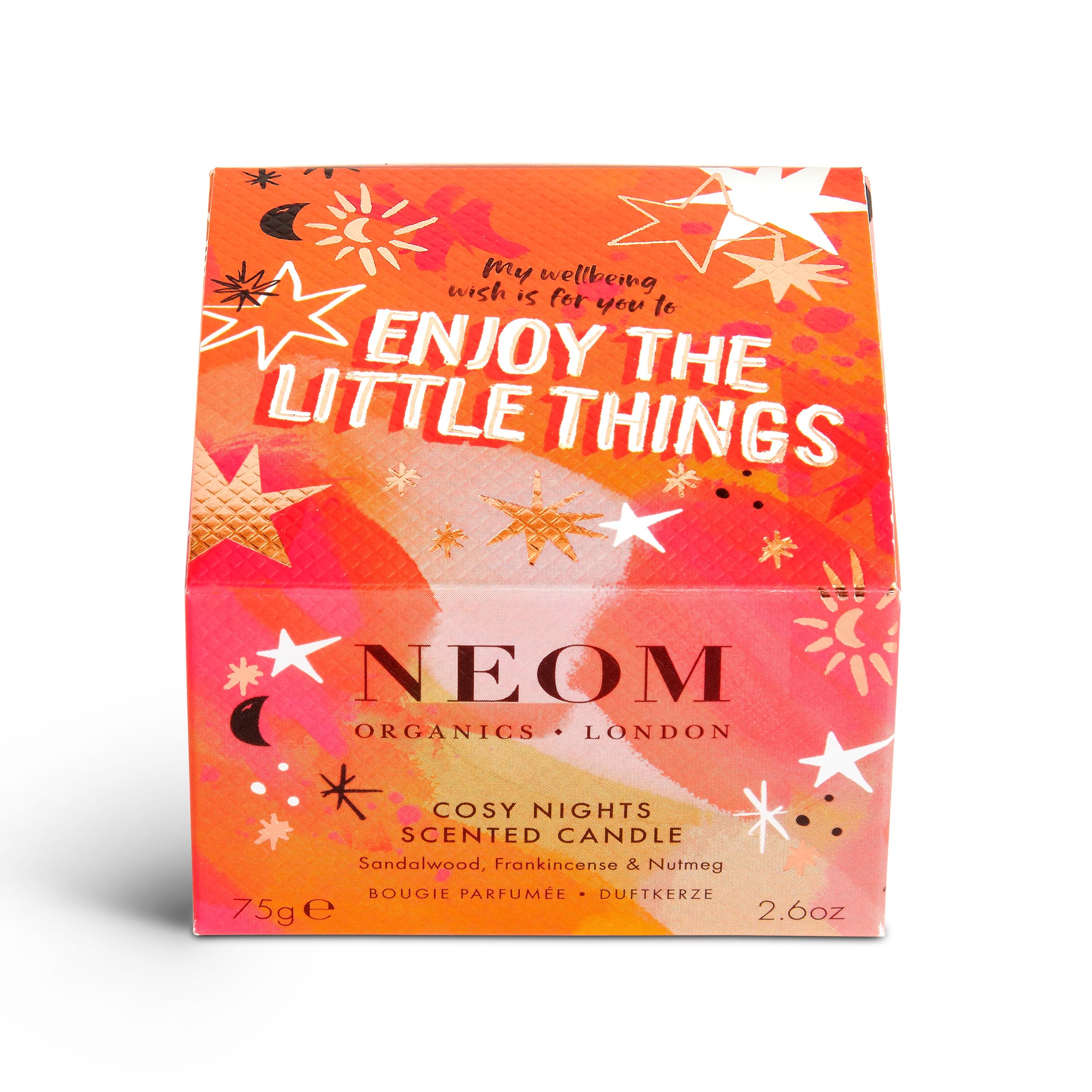 NEOM- Cosy Nights Luxury Scented Candle | Sandalwood, Frankincense & Nutmeg | Essential Oil Aromatherapy Candle | Gift… (Travel Size)