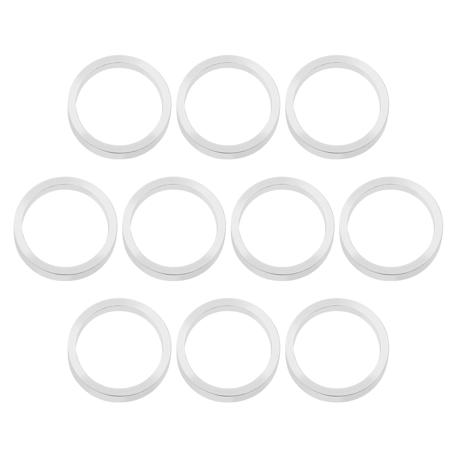 ECSiNG 10PCS Bicycle Chainring Bolt Spacers Washer Aluminum Alloy Double Ring to Single Gasket for Bike Headset Chainwheel Chainring 2mm Thickness 10mm Inner Diameter