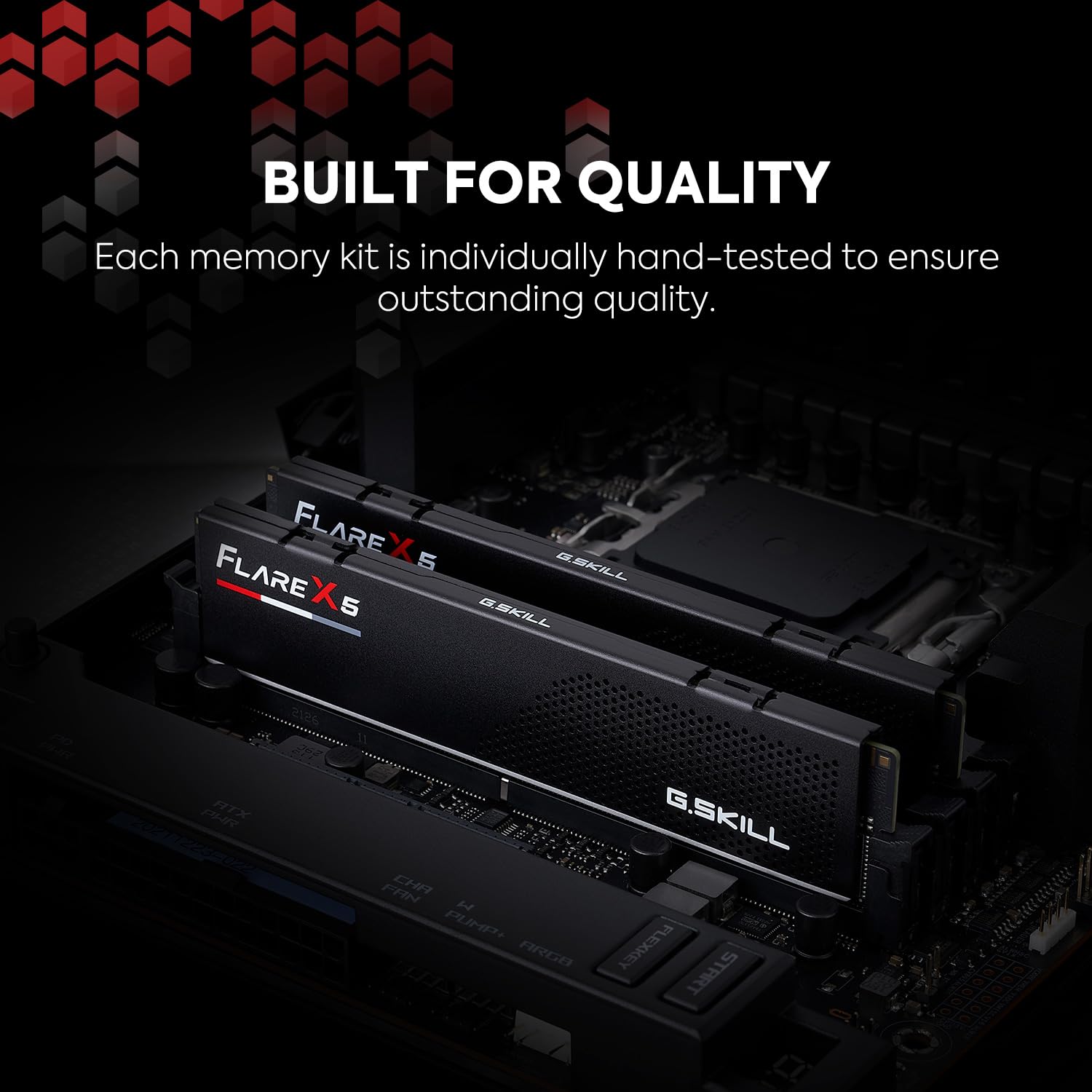 G.SKILL Flare X5 Series (AMD Expo) DDR5 RAM 32GB (2x16GB) 5600MT/s CL30-36-36-89 1.25V Desktop Computer Memory UDIMM - Matte Black (F5-5600J3036D16GX2-FX5)