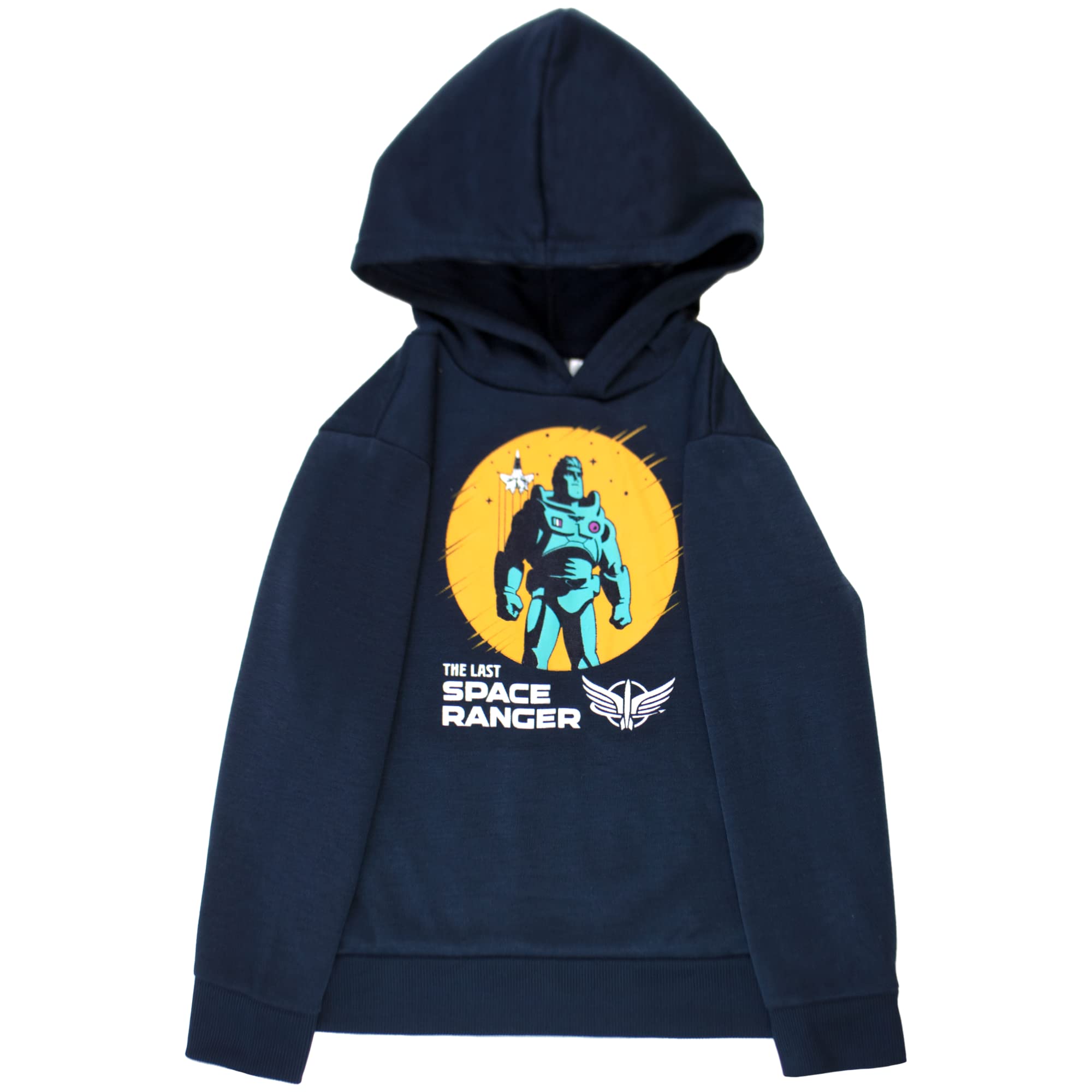 Disney Pixar Lightyear Boys Pullover Hoodies, Toy Story Buzz Lightyear Hooded Sweatshirts for Boys (Space Ranger Navy, Size 4)