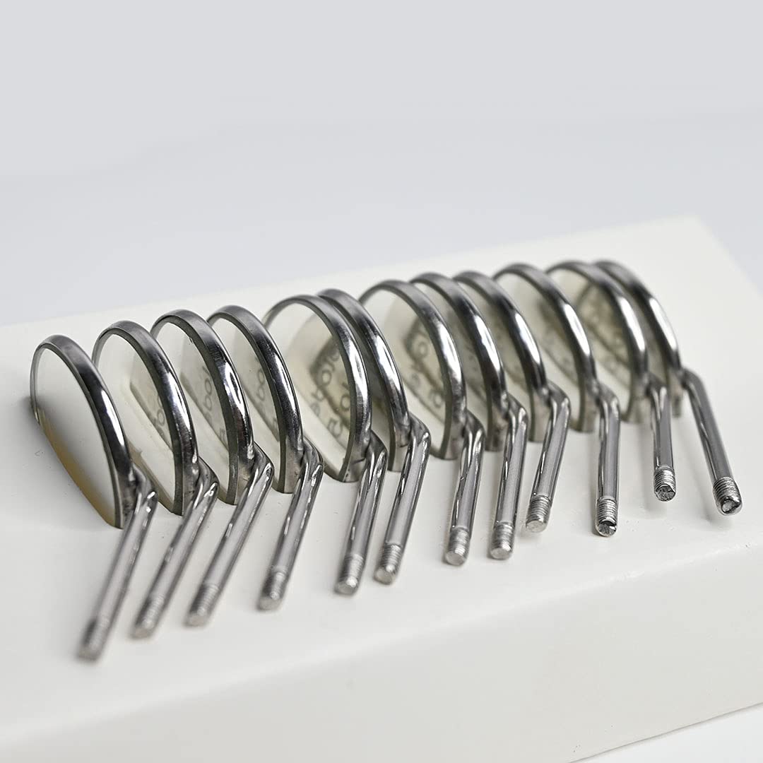 Polodent S.S. MATERIAL PLANE MOUTH MIRROR NO. # 04 SET OF 12 ORIGINAL
