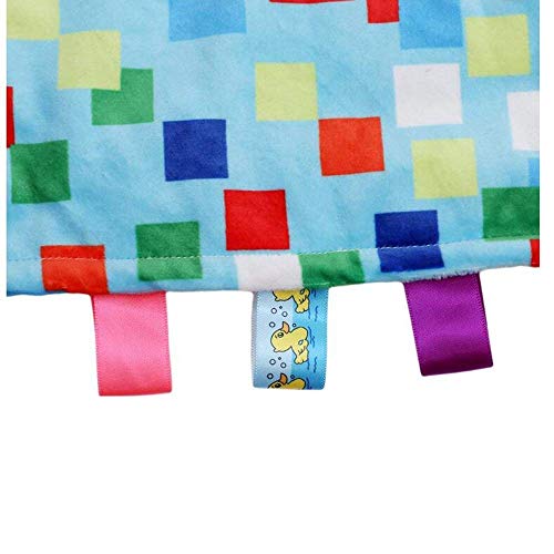 G-Tree Yellow Baby Comforter Blanket - Rabbit, Bird and Bee Animals Security Blanket with Plain Yellow Textured Underside