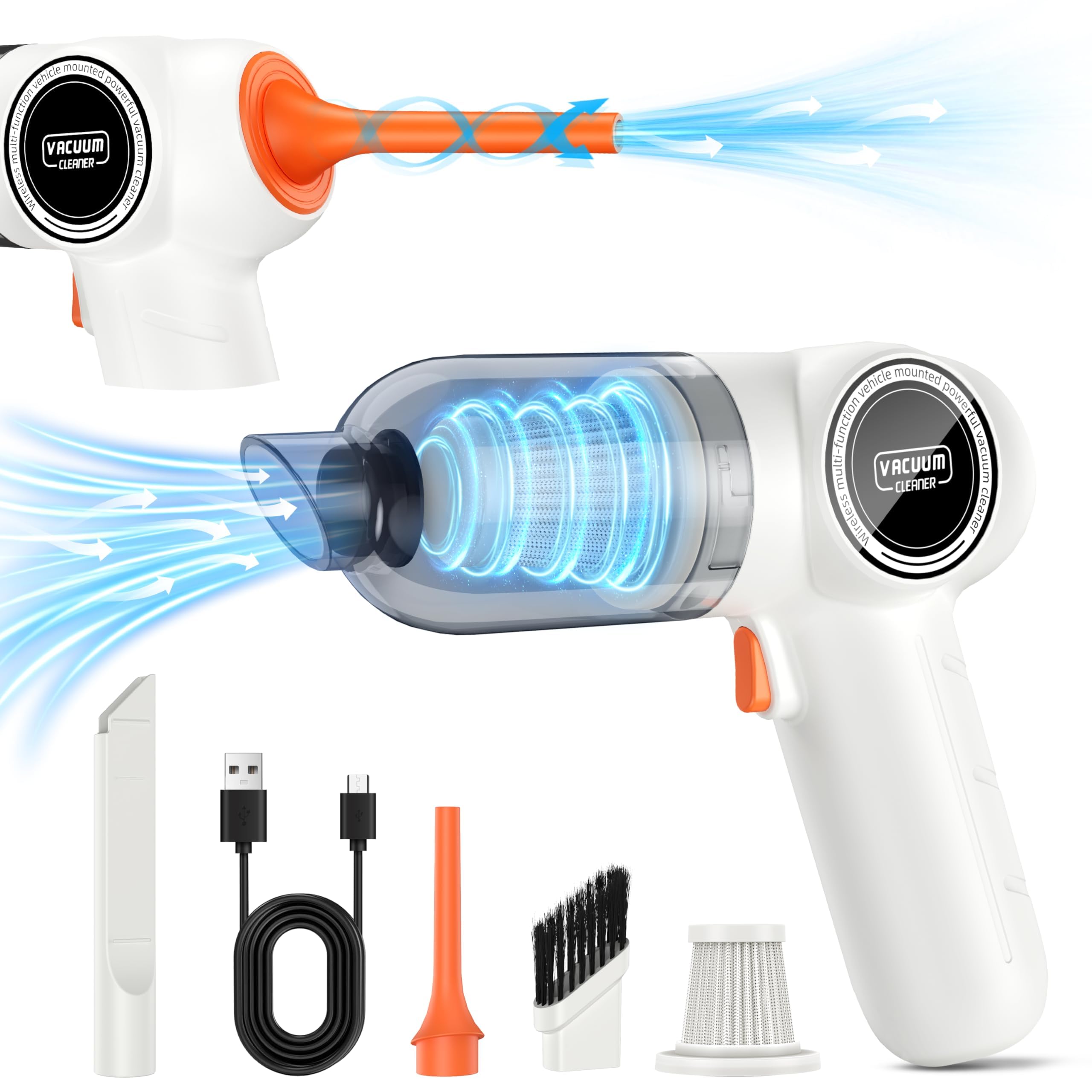 Handheld Car Vacuum Cleaner Cordless, Rechargeable