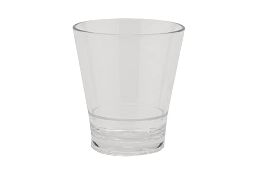 G.E.T. S-11-CL-EC 12 oz. Clear Rim-Full Stackable Glass, Break Resistant (Pack of 4)