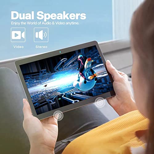 GUPE Tablet PC, 8.1 Inch Call Tablet Support 128G Blue 1920x1200 for Android 12 (US Plug)