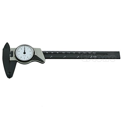 Kocome 150mm 6inch Dial Caliper Plastic Vernier Caliper 4 Way Gauge Micrometer