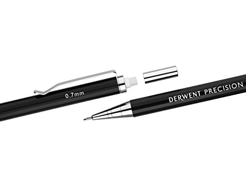 Derwent Mechanical Pencils 0.7, Metal Barrel, Precision, HB (2302429)