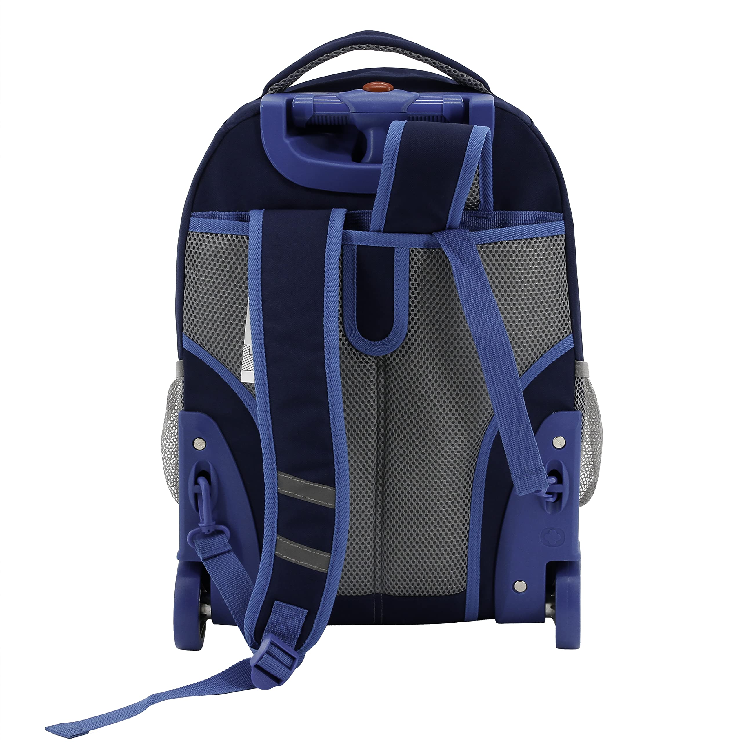 J World New York Sunlight Rolling Backpack. Roller Bag Wheeled Carry-On Luggage, One Size (Navy)
