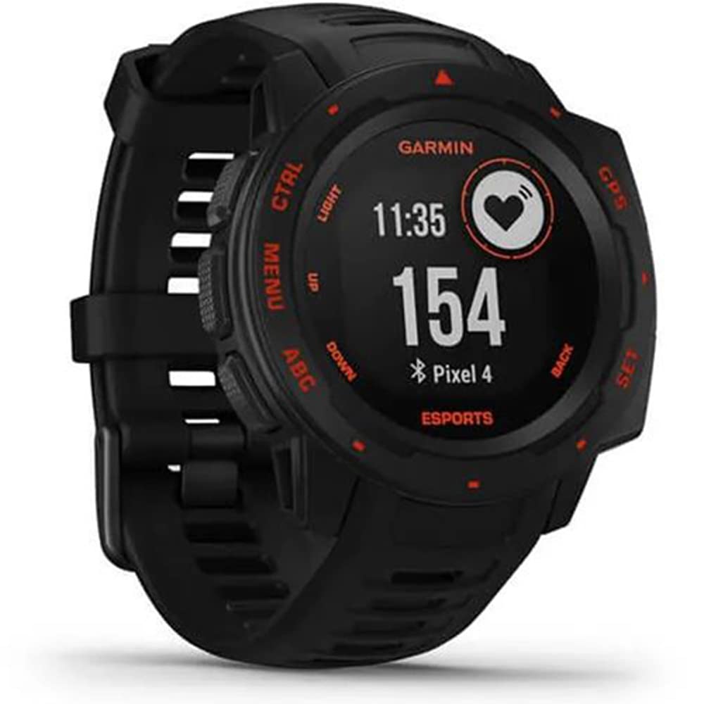 Garmin 010-02064-73 Instinct E-Sports Edition Smartwatch, Black Lava Bundle with 2 YR CPS Enhanced Protection Pack