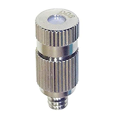 HydroMist Drip-Free Stainless Steel Misting Nozzle, Compatible with 18â and 24â Professional Series Misting Fans, Cool Caddies, and Extreme Series, 1000 PSI, 10/24 Threading, 0.008" Orifice