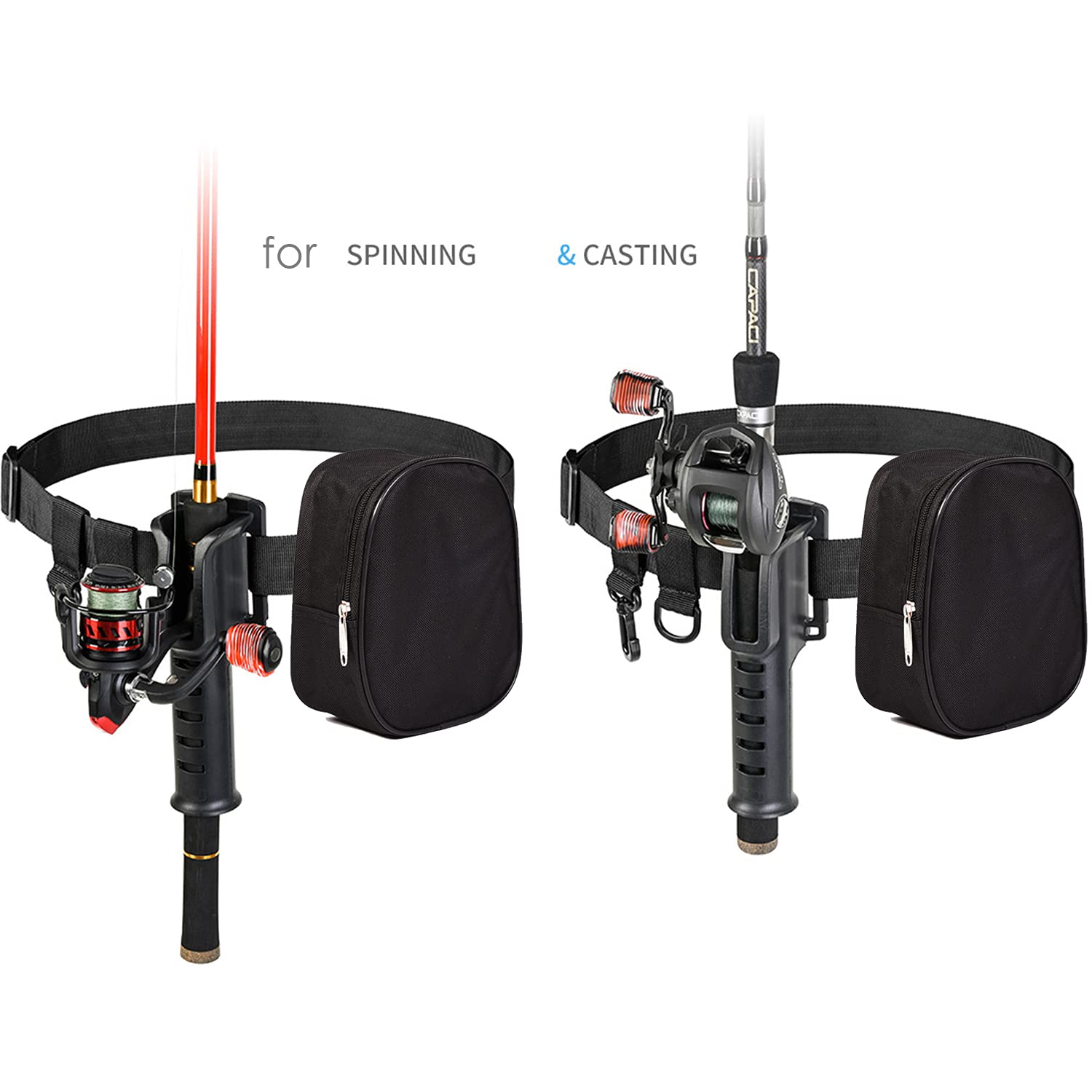 Fishing Waist Belt Rod Holder Adjustable Belts Outdoor Lure Fishing Tool Spinning Casting Pole Holder Accessories storage bag