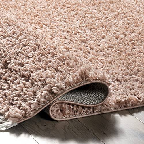 nuLOOM Neva Modern Tasseled Shag Area Rug, 5' 3" x 7' 7", Pink