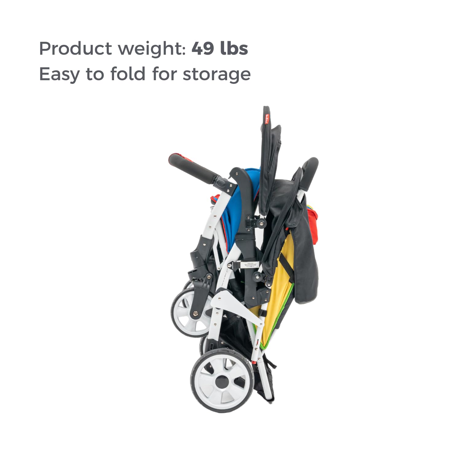 Familidoo H4E Quad Stroller with Double Canopy Rain Cover, 4 Seat Baby Stroller with All Reclining Seats - 4 Seater Stroller with 5-Point Harness - Backseat footrest Extension for 0 to 36 Months