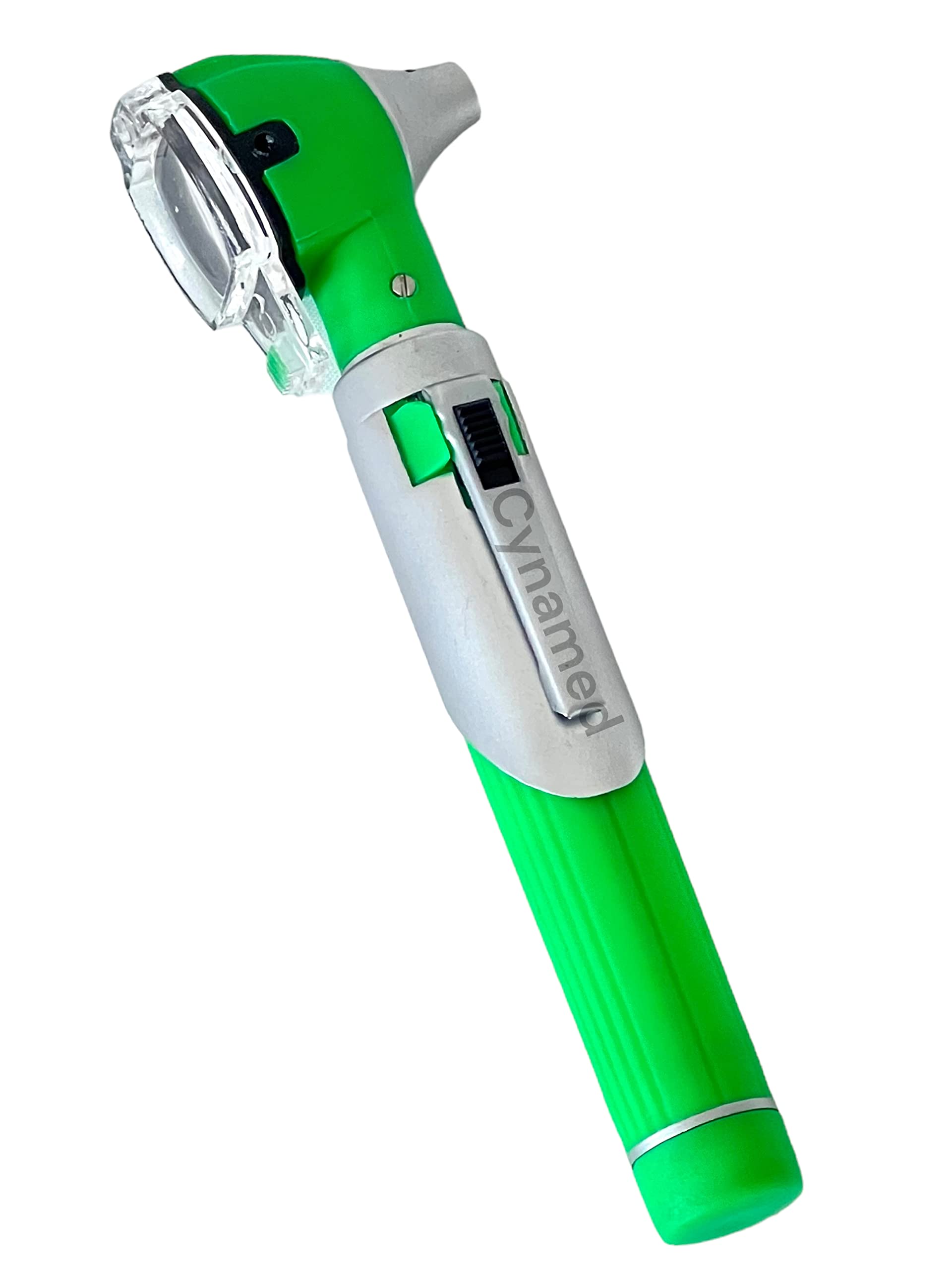 New Cynamed Fiber Optic 3.2V Bright White Led Otoscope Set Includes Disposable Specula Aadaptor and 3 Sizes of reuseable Specula Plus 2 Replacement Bulbs Green Cynamed
