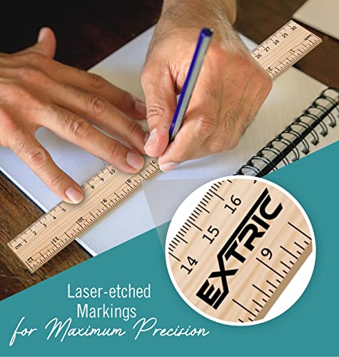 Rulers 36 Pack - Rulers 12 Inch, Rulers for Kids Great for School, Classroom - Wooden Ruler for Home and Office