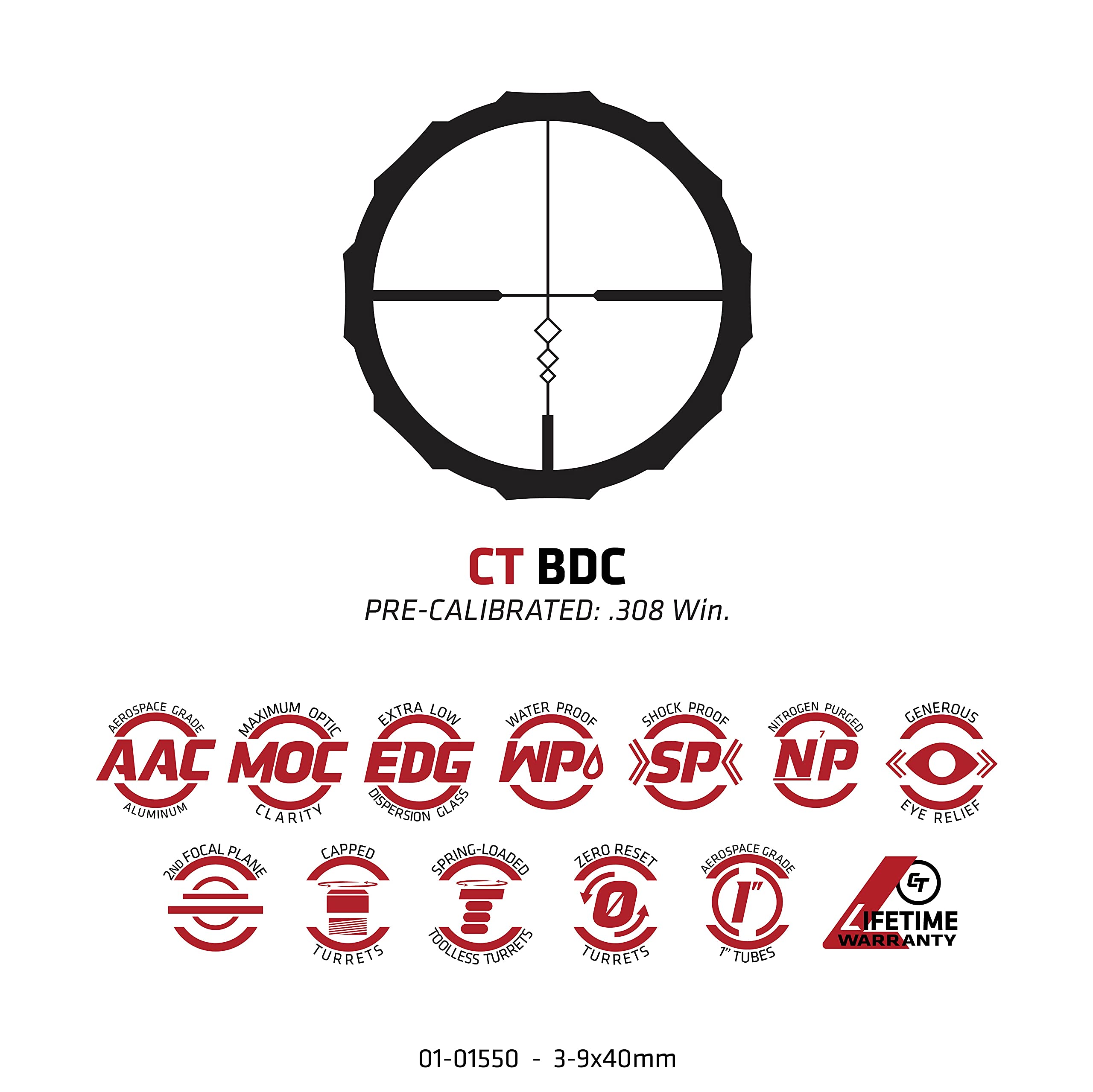 CTC BRUSHLINE 3-9X40 BDC MATTE