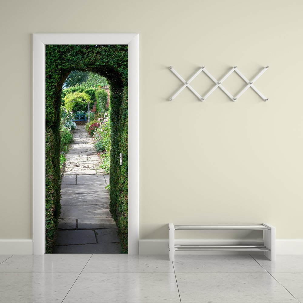 Modern Art GreenDoor 3D Door Sticker, Peel and Stick Removable Vinyl Door Decals for Home Decor, 30.3x78.7(77x200cm), 2 Pcs Set
