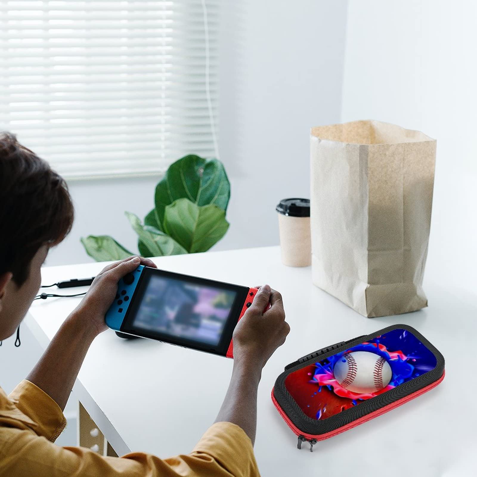 GADZILLE Switch Carrying Case Compatible with Nintendo Switch Baseball Switch Game Case with 20 Games Cartridges Hard Shell Travel Carrying Case for Nintendo Switch Console & Accessories