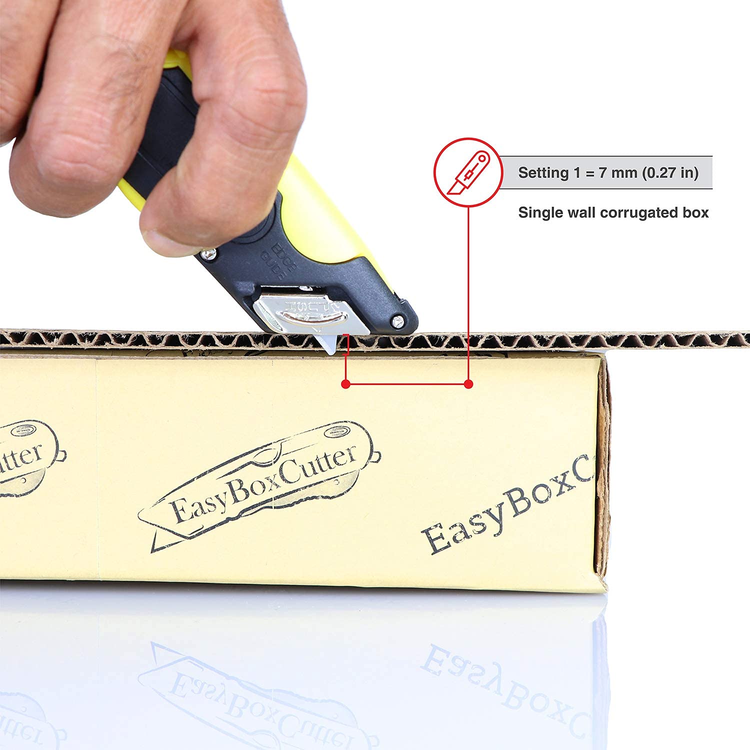 Modern Box Cutter for Home and School Use - High productivity and unique features with 100% guaranttee (2000 Series, Yellow)