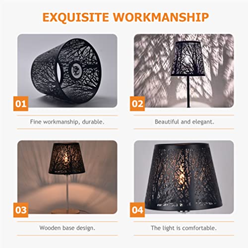 OSALADI Lamparas De Pie para Sala Tree Shadow Lamp Bedside Lamp Decorative Nightstand Lamp Desk Lamp Contemporary Style Small Accent Table Lamp for Living Room Bedroom Galaxy Lamp
