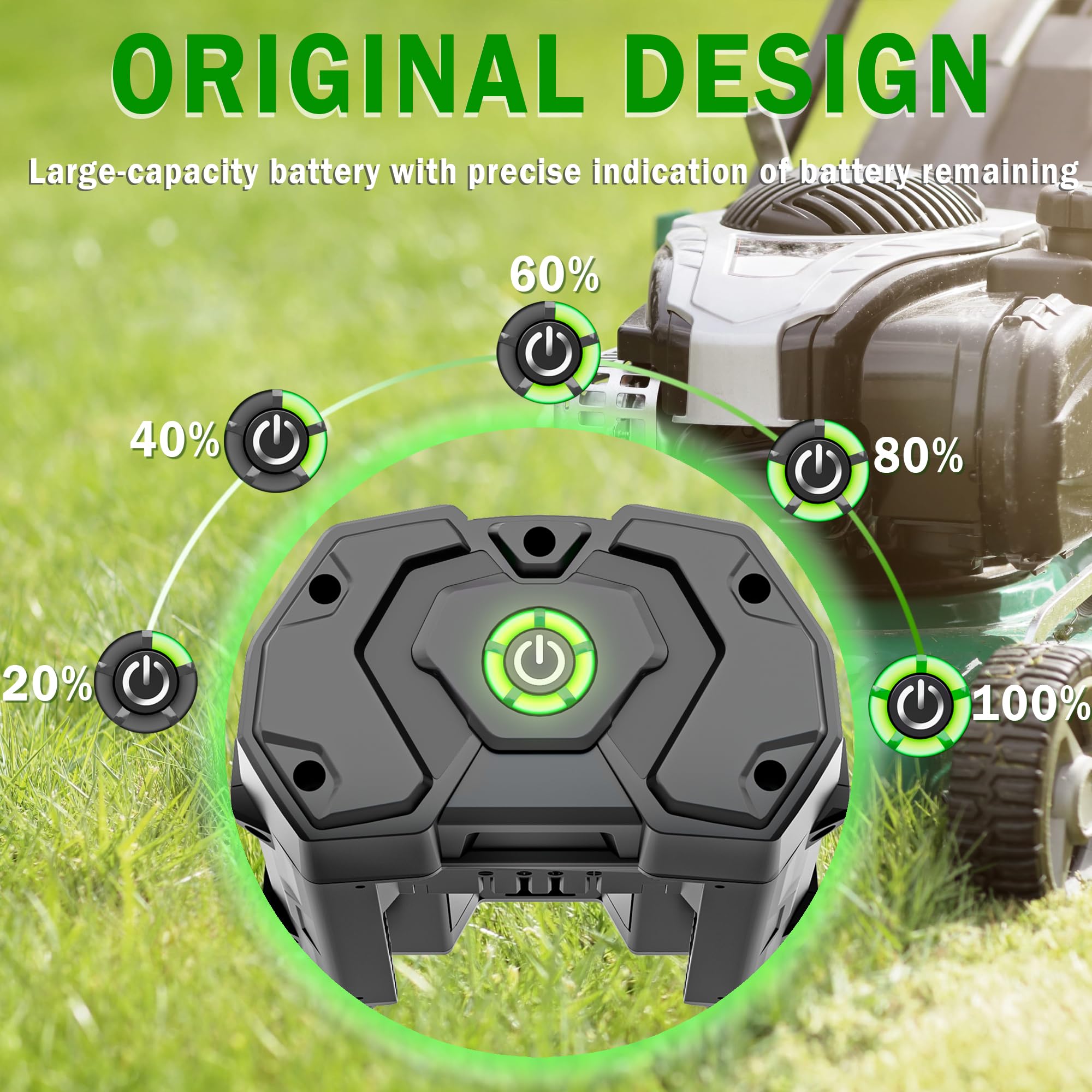 NELEBUTO Replacement EGO 56V Battery,5.0Ah Battery Compatible with All EGO 56 Volt Power+ Tools