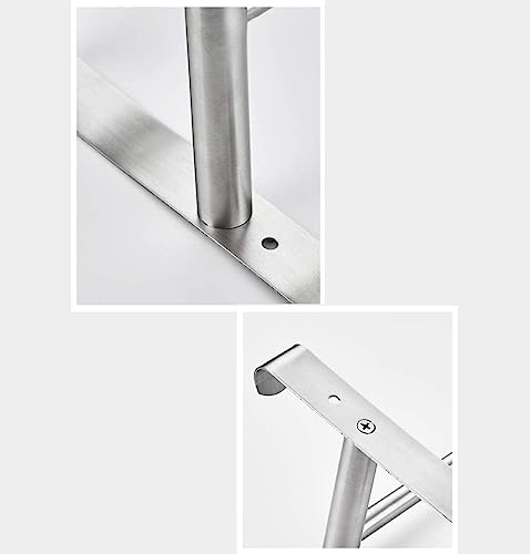 Towel Racks for Bathroom Towel Holder Wall-Mounted Towel Rack Towel Rail 304 Stainless Steel Bathroom Three-bar Towel Rod with Hook Kitchen Rack Towel Rack Bathroom Accessories (Color : 70cm)