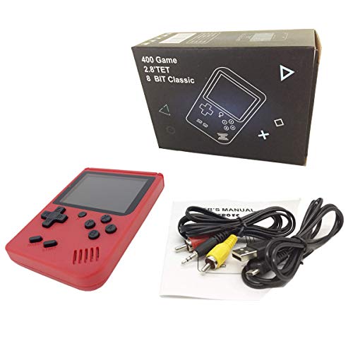 RFiotasy Retro Game Machine Handheld Game Console with 400 Classical FC Game ConsoleĀ Support for Connecting TV Gift Birthday for Kids and Adult (ZJ-red)