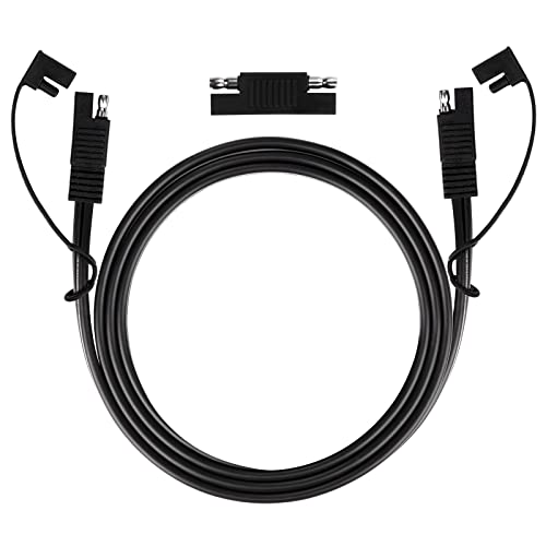 Geosiry 3FT 16 AWG SAE Extension Cable, SAE Cable with Dustproof Cap for Solar Panel Motorcycle Automotive RV Battery (3FT)
