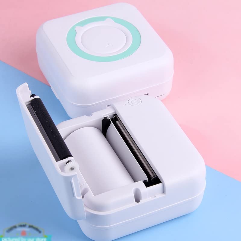 GAELOP DFHBFG Mini Portable Thermal Printer Paper Photo Pocket Thermal Printer Printing BT Connect Printers Photo Lable(Black-JoJo's Bizarre Adventure1)