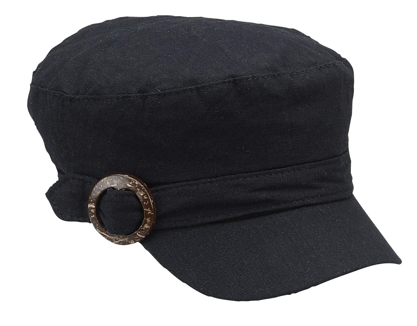 Hats Scarves & More Womens Chemo Cadet Cap Short Billed Newsboy Hat Soft Cap for Bald Women Black
