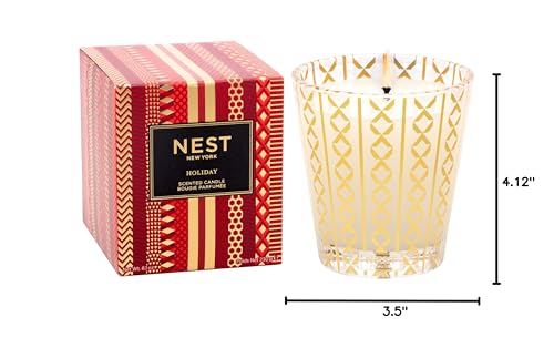 NEST New York Scented Classic Candle, Holiday - 8.1 oz - Up to 60-Hour Burn Time - Reusable Glass Vessel