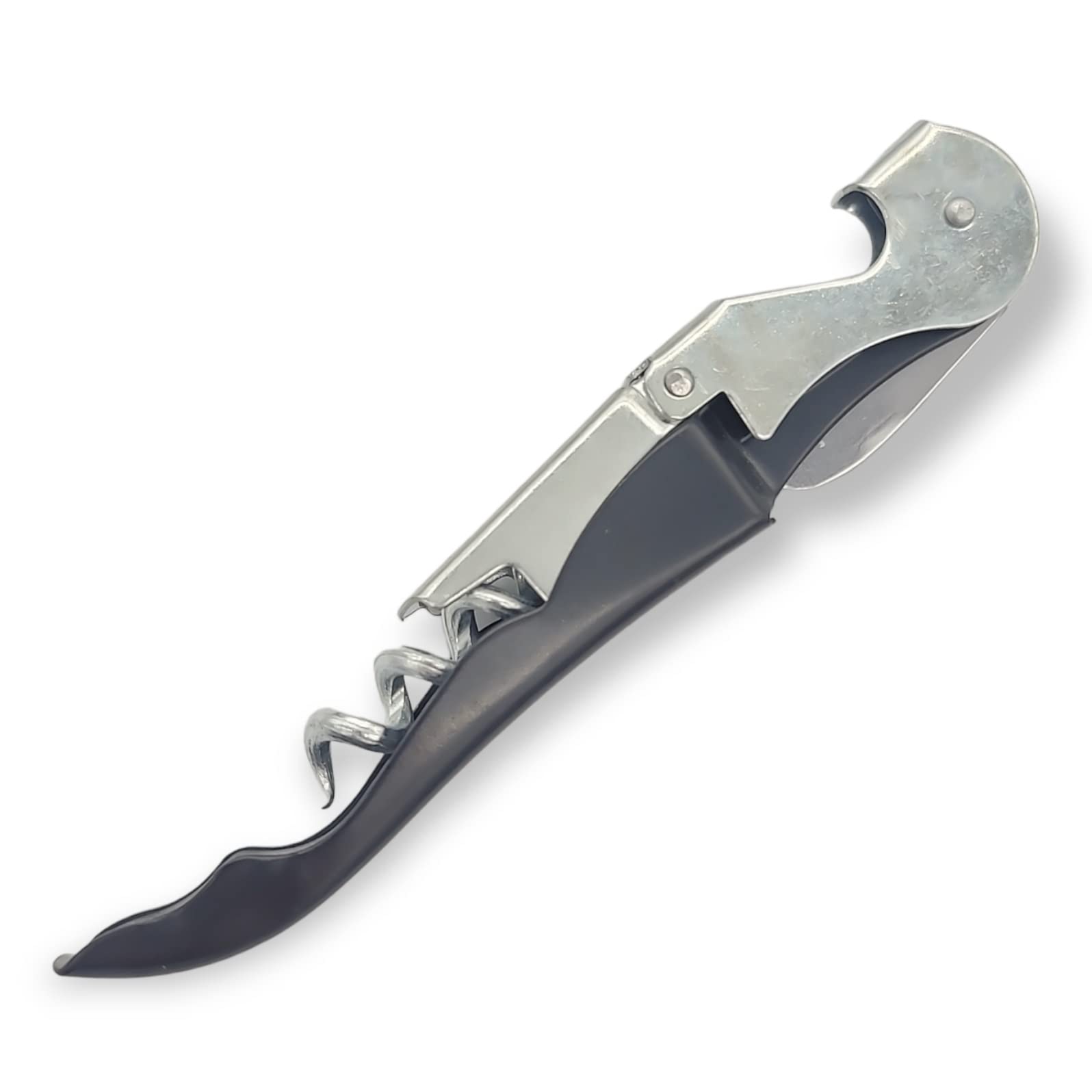 Handy Housewares Waiter's Corkscrew Wine Bottle Opener - Built In Cork Remover & Foil Cutter (1)
