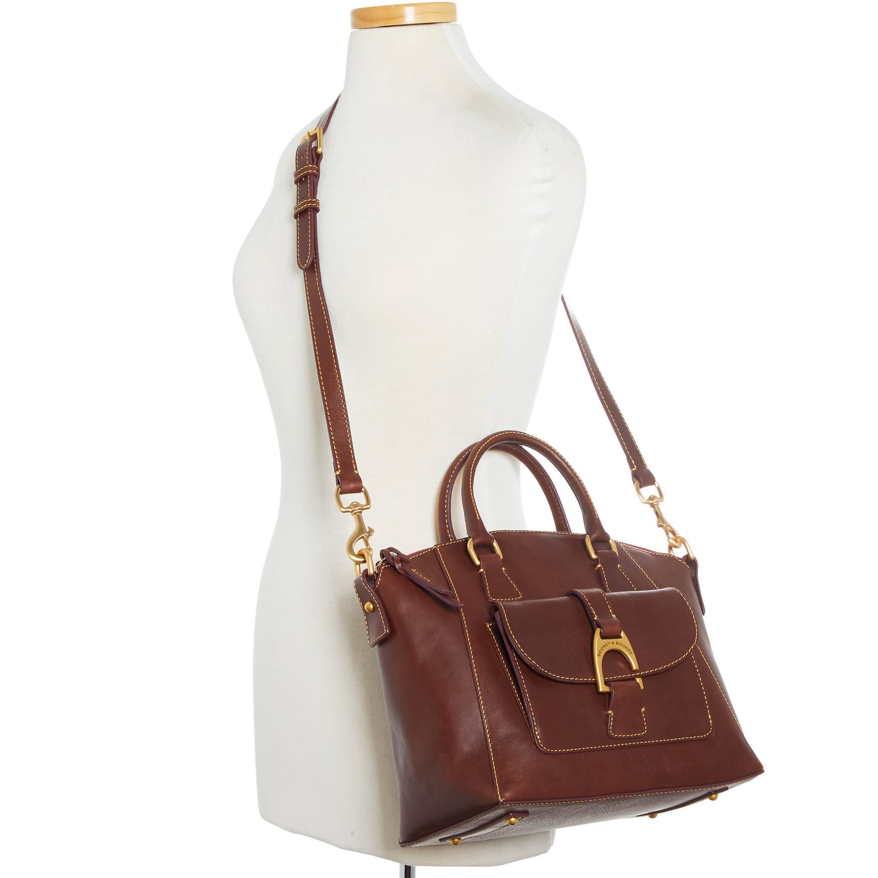 Dooney & Bourke Handbag, Florentine Naomi Satchel - Chestnut