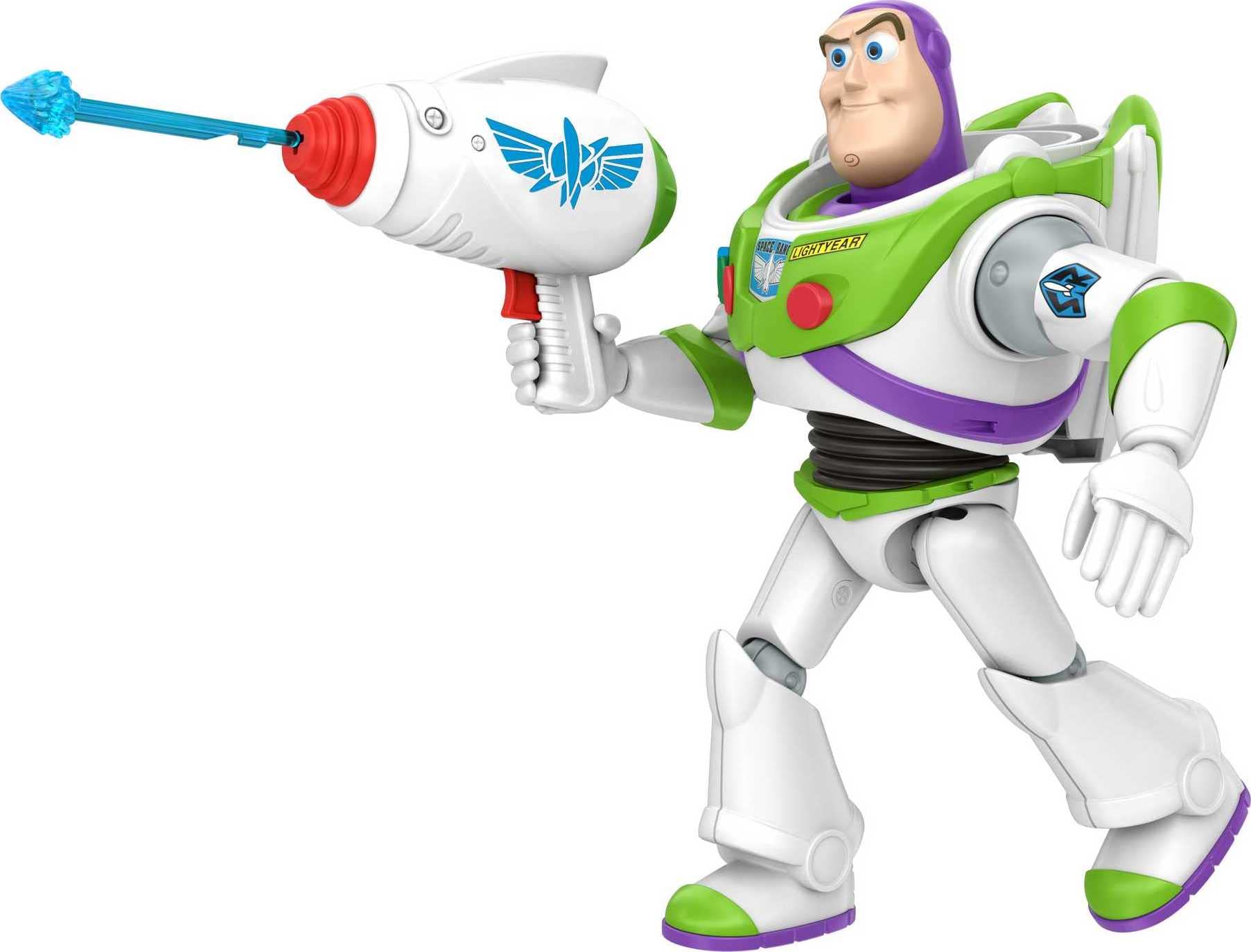 Disney Pixar Toy Story Blaster Training Buzz Large Action Figure, 12 in Scale, Authentic Posable Detailed, Movie Collectable, Gift Ages 3 Years & Up