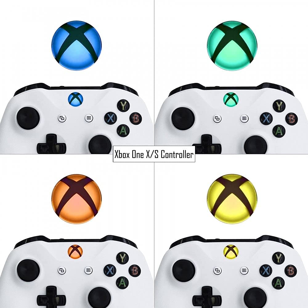 eXtremeRate 8 Colors 40pcs Home Guide Button LED Skins Stickers with Tools for Xbox Series X/S, Xbox One Elite V1/V2, Xbox One S/X, Xbox One Standard Controller