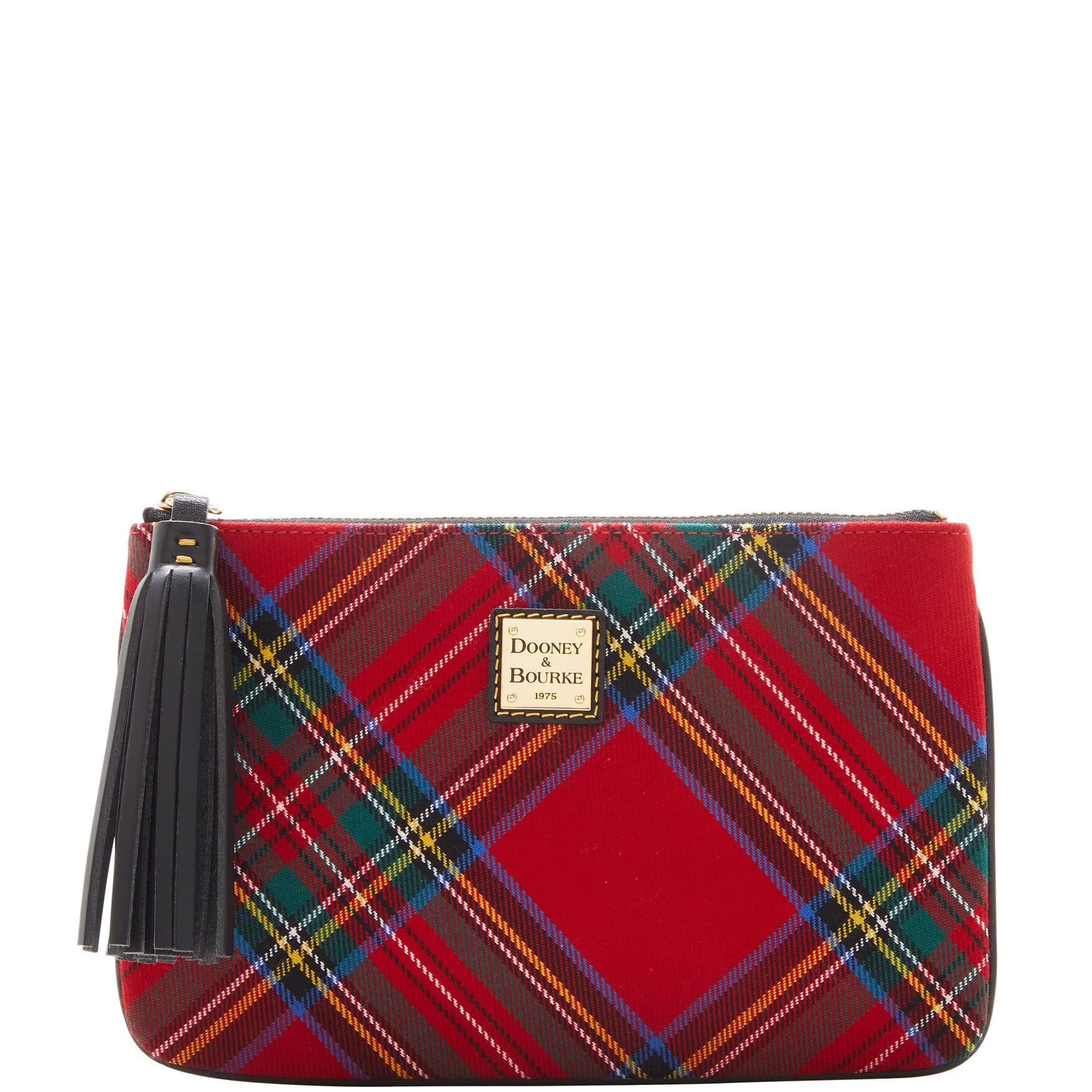Dooney & Bourke Handbag, Tartan Carrington Pouch Clutch - Red