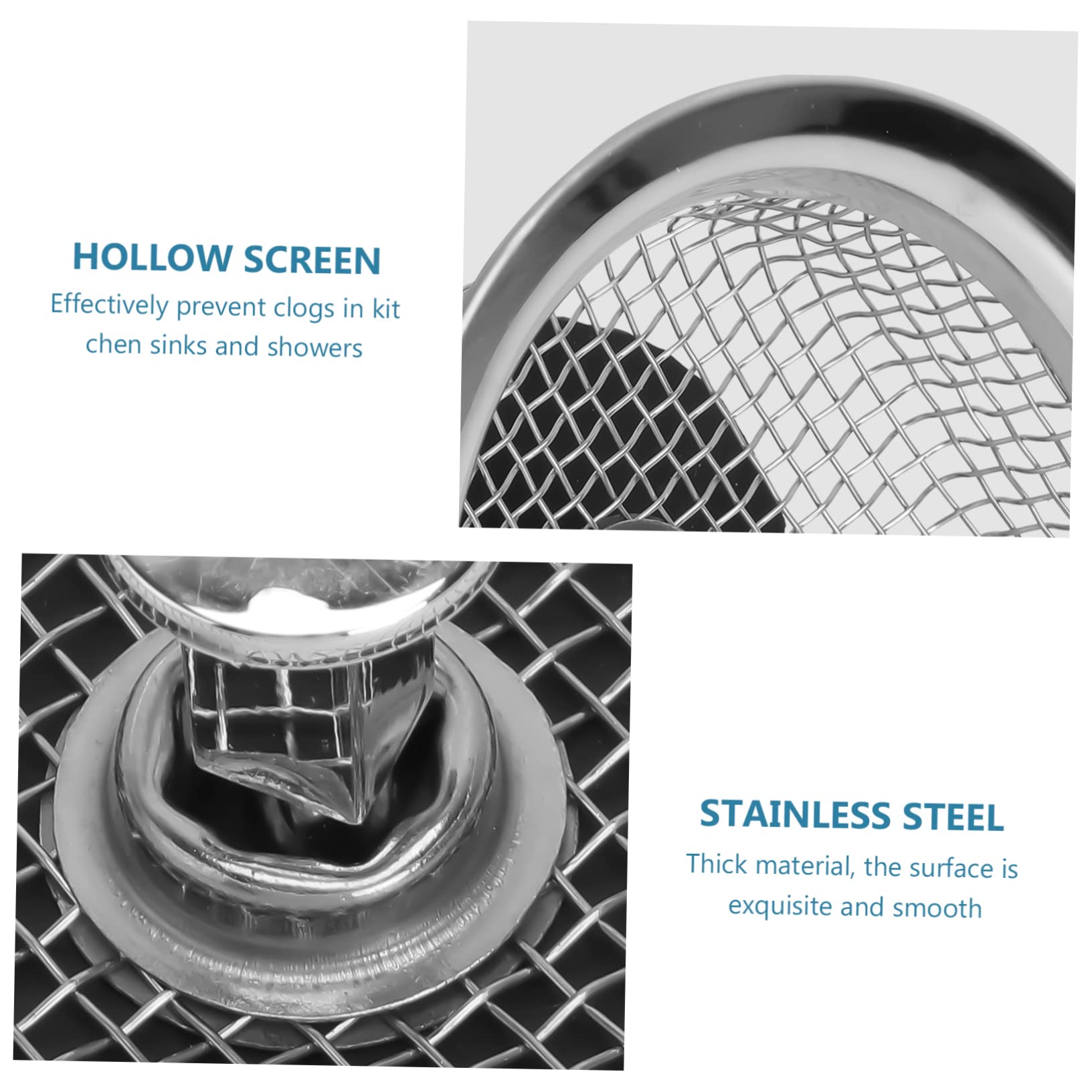 OSALADI 6 Pcs Filter Net Floor Drainer Floor Drain Filter Sink Food Strainer Mesh Strainer Kitchen Sink Strainer Bathtub Drain Cover Stopper Drain Stainless Steel Take a Bath