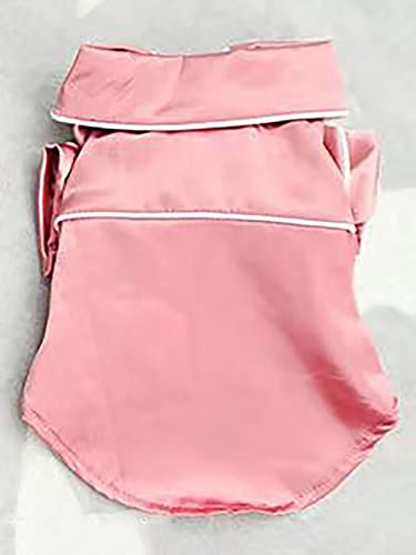 Milumia Pet Pajamas for Dogs Outfits Short Sleeve Dog Shirt Pet Clothes Apparel Pink Small