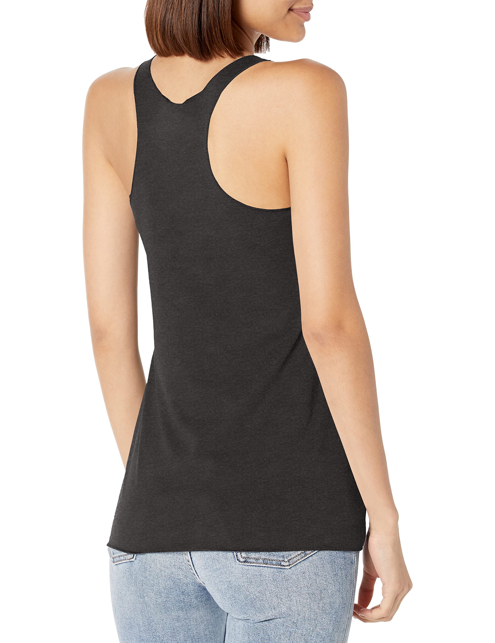 Disney womens Disney Characters Mickey Confetti Fill Tri-blend Racerback Layering Tank T Shirt, Black Heather, Medium US