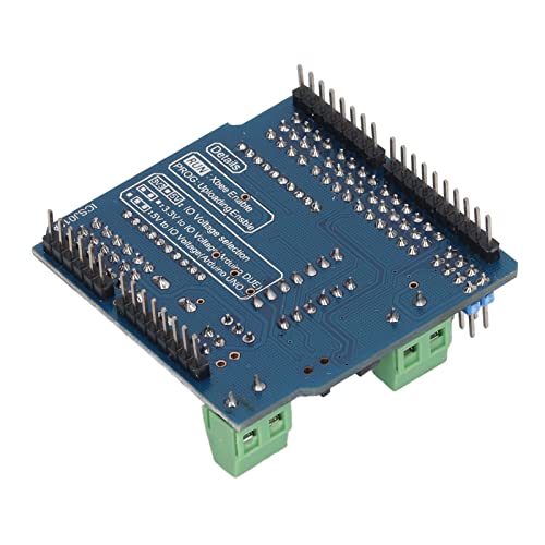 IO Expansion Board, Support External Power Supply 3.3V 5V 3P IO Expansion Module 14 Digital 6 Analog Ports Communication Storage Interface for DIY